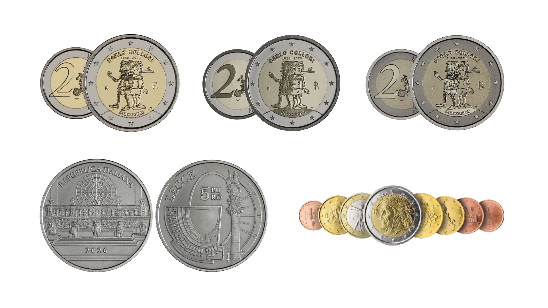 200 anni di Carlo Collodi: debutta la prima 2 euro Reverse Proof - News ...